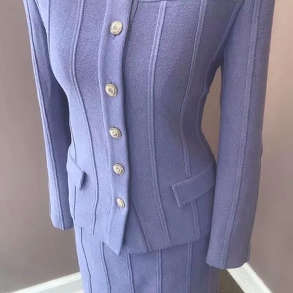 St. John | Jackets & Coats | St John Lavender Knit Ensemble | Poshmark
